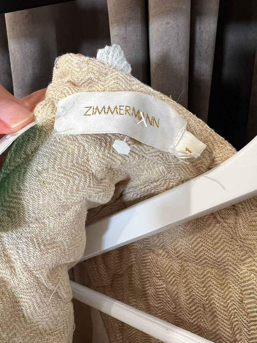 Zimmermann Applique Pleated Mini Dress - size 1 – The Edit